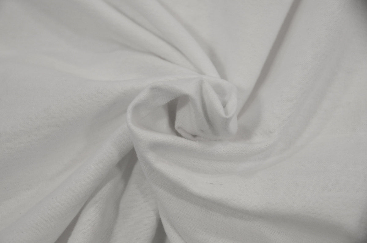100% Cotton White Flannel Fabric By the Continuous Yard | 60" Wide | W ...