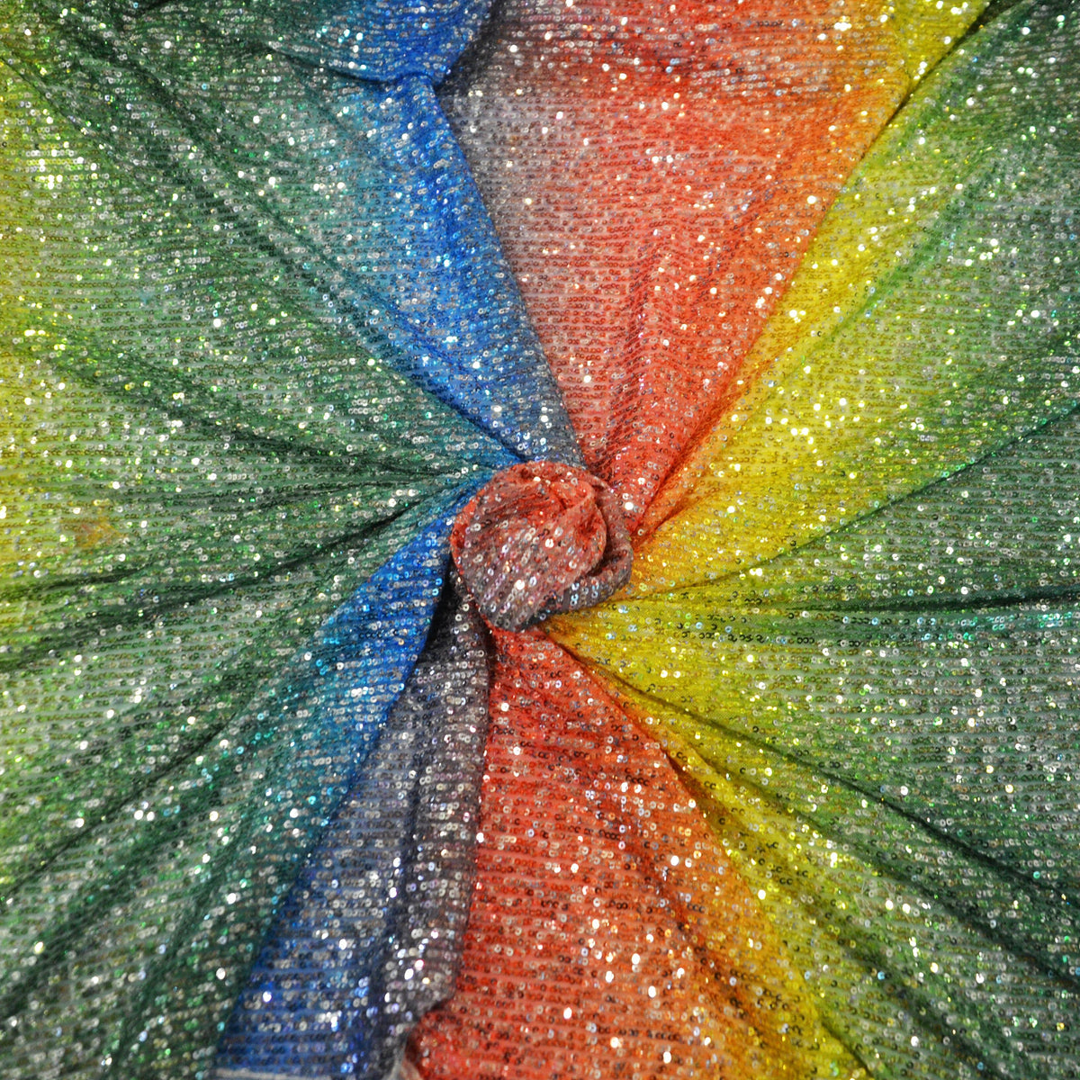 Rainbow Sequins Fabric | Multi Color Sequins Rainbow on Mesh Fabric ...